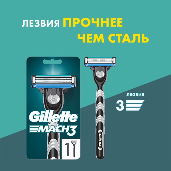 Бритвенный станок GIllette Mach3 купить в официальном магазине Gillette